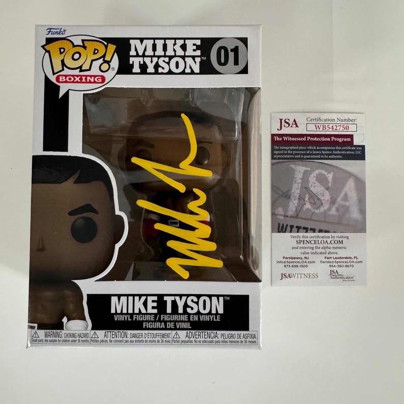 Autographed/signed Mike Tyson Funko Pop Boxing #01 Figurine JSA COA - Etsy
