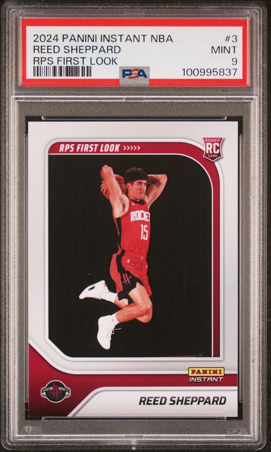 Graded 2024 Panini Instant NBA Reed Sheppard #3 RPS First Look Rookie ...