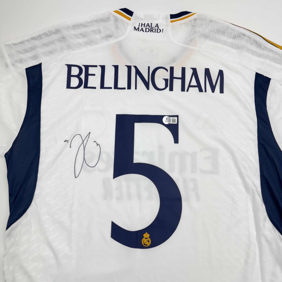 Autographed/signed Jude Bellingham Real Madrid White Soccer Jersey ...