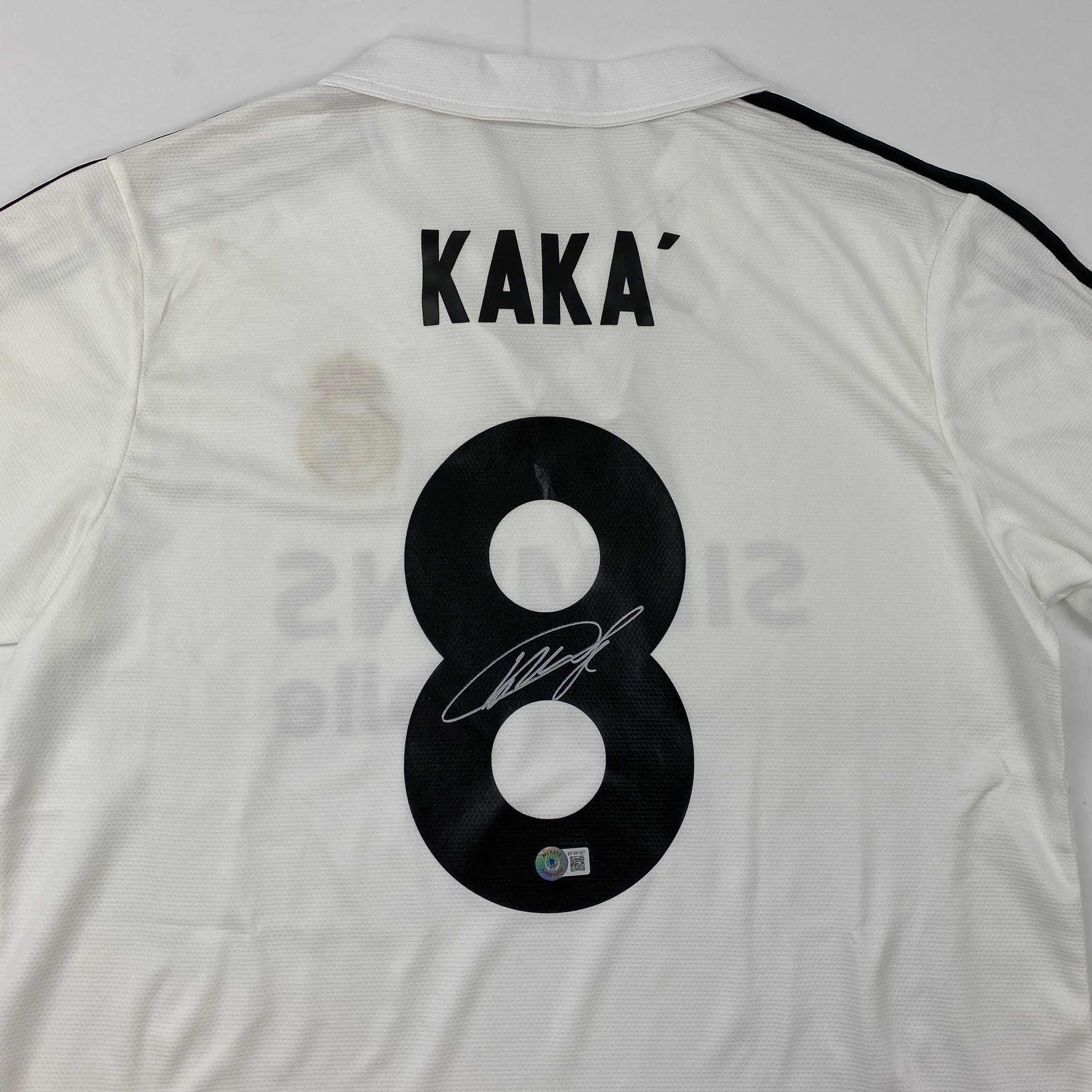 Autographed/signed Ricardo Kaka Real Madrid White Soccer Futbol Jersey ...
