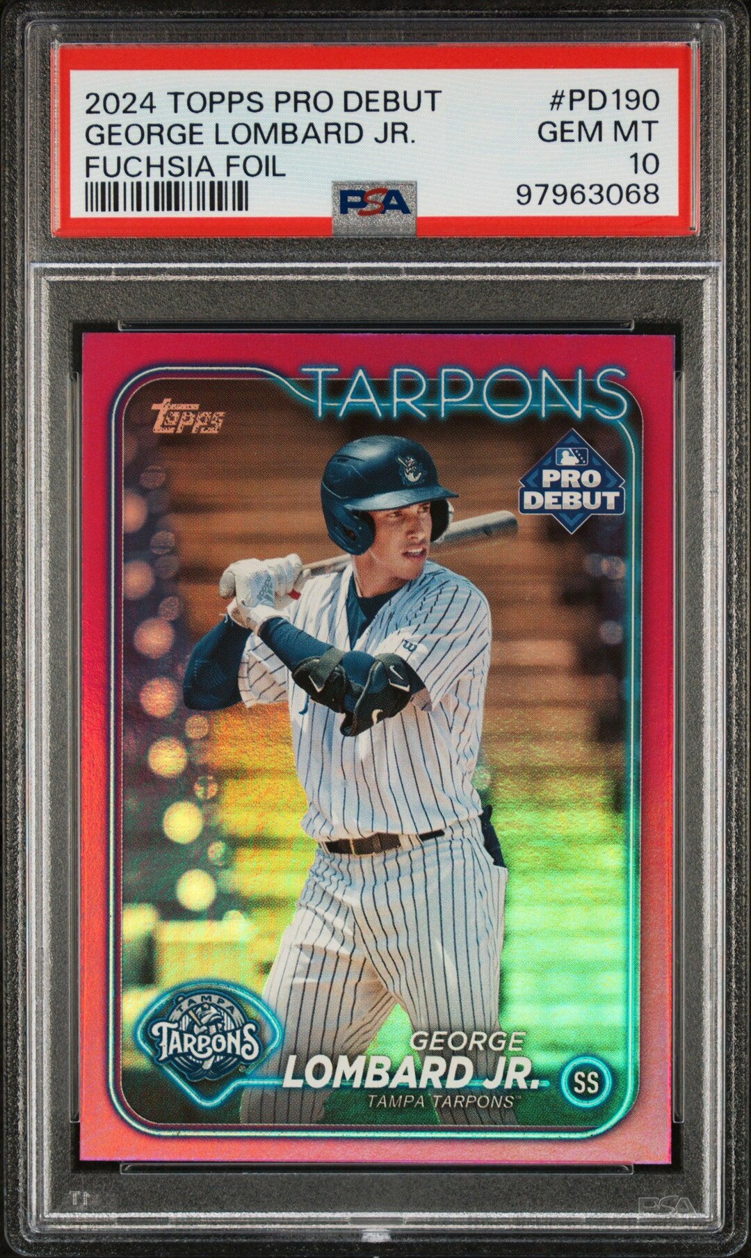 Graded 2024 Topps Pro Debut George Lombard Jr #PD190 Fuschia Foil #/199 ...