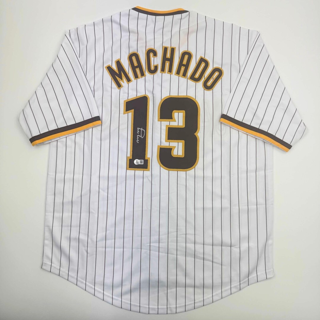 Autographed/signed Manny Machado San Diego Pinstripe Baseball Jersey ...