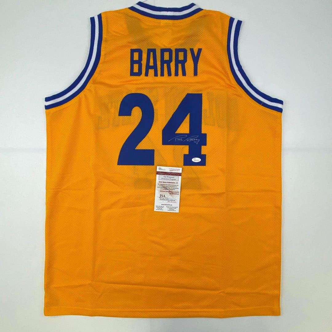 Autographed/signed Rick Barry Golden State Yellow Basketball Jersey JSA ...