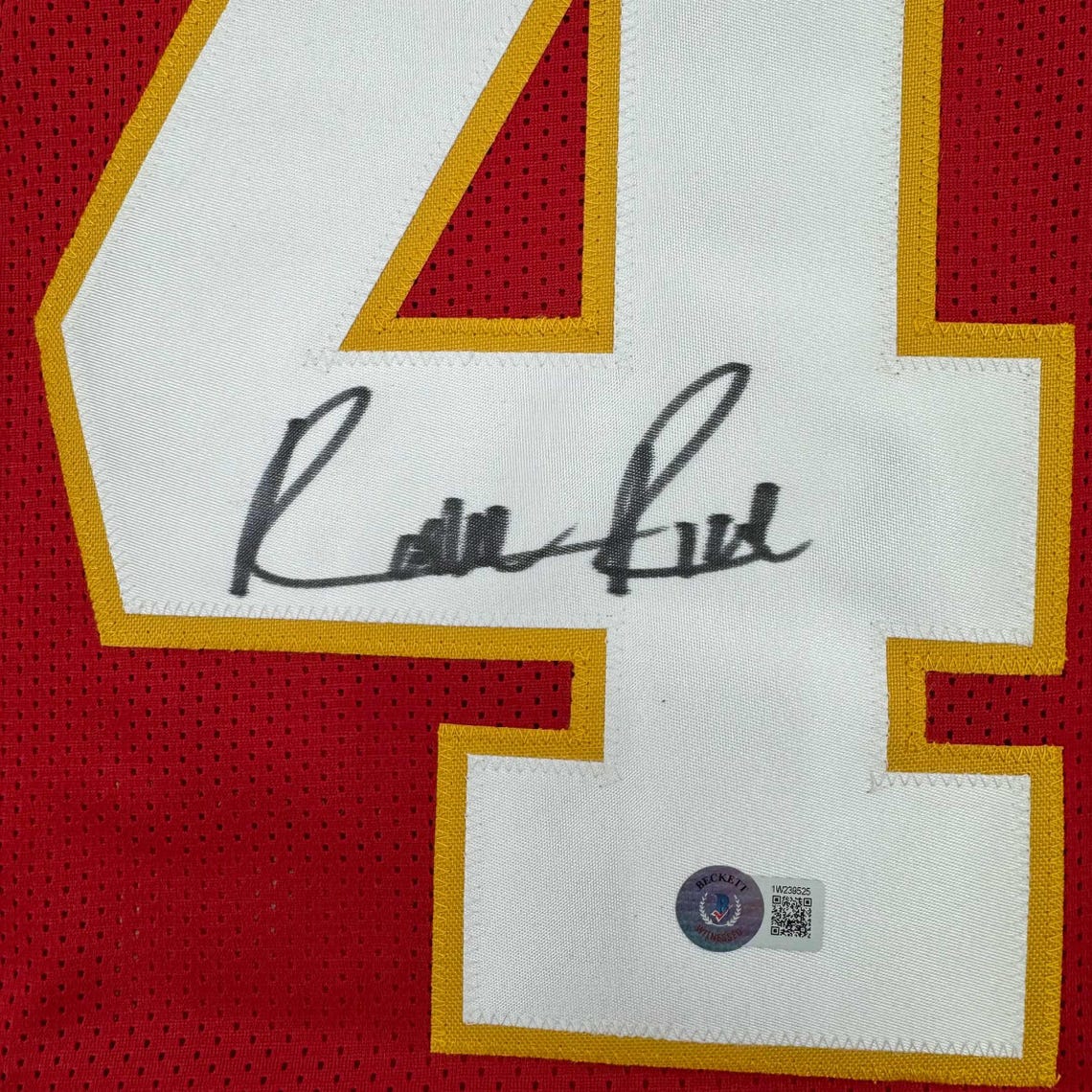 Framed Autographed/signed Rashee Rice 35x39 Kansas City Red Football ...