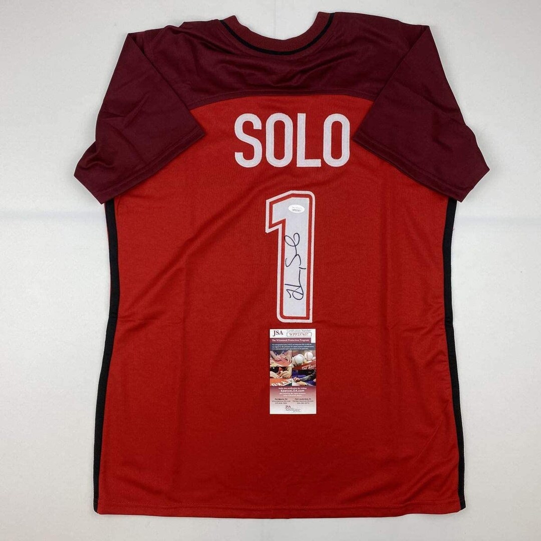 Autographed/signed Hope Solo Red Soccer Team USA World Cup Jersey JSA ...