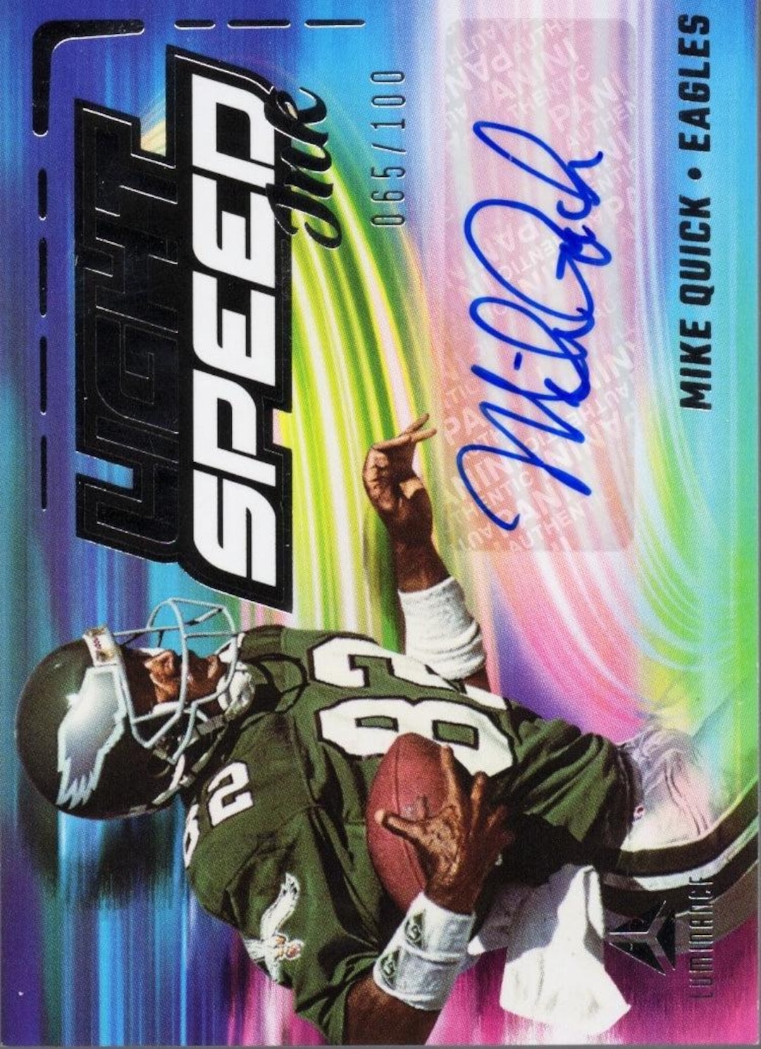 2025 Panini Luminance Mike Quick #LSIMQU Light Speed Ink Auto /100 ...