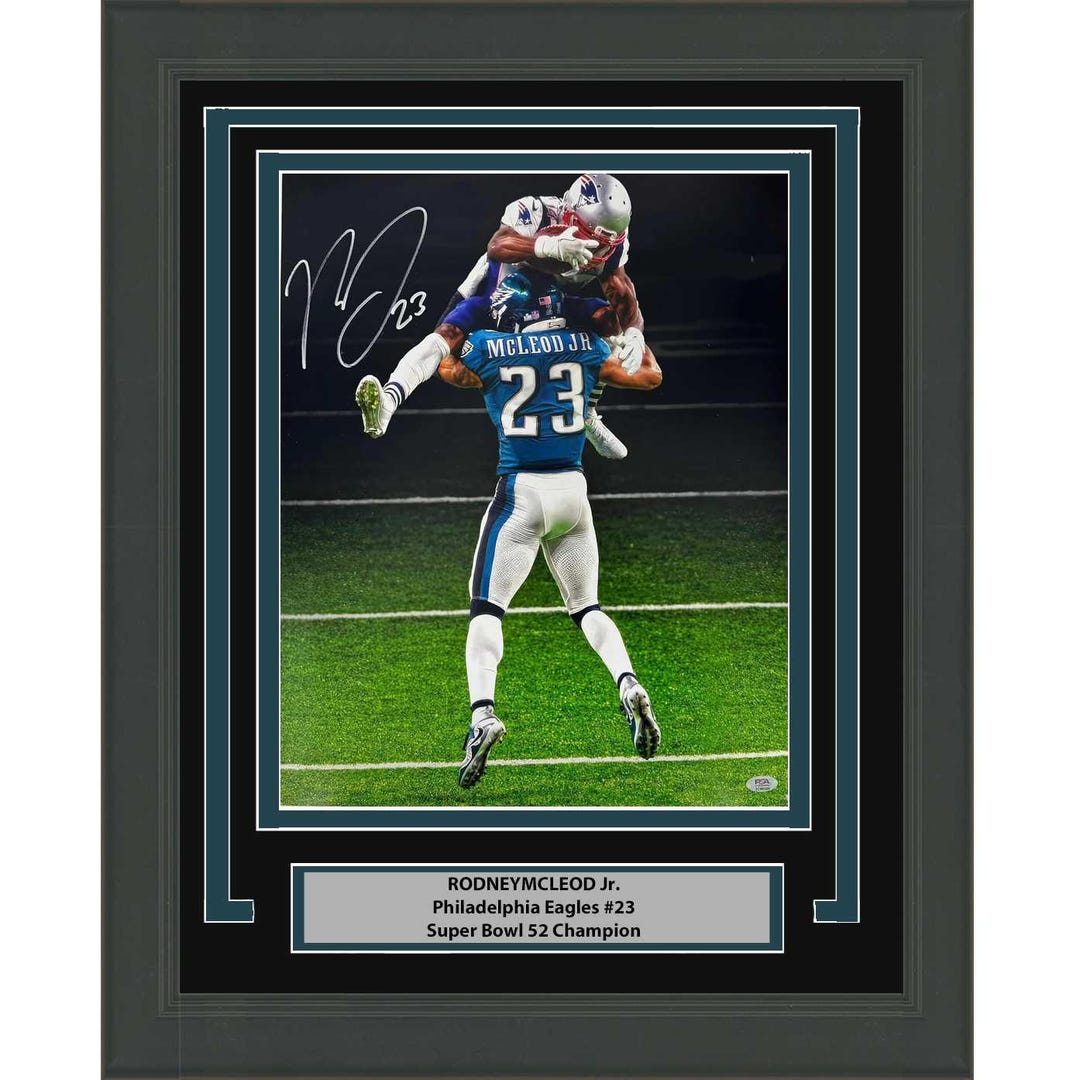 Framed Autographed/signed Rodney Mcleod Jr. Philadelphia Eagles Super ...