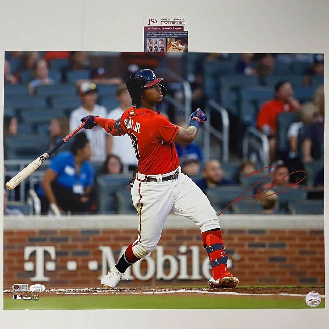 Autographed/signed Ronald Acuna Jr. Atlanta Braves 16x20 Baseball Photo ...