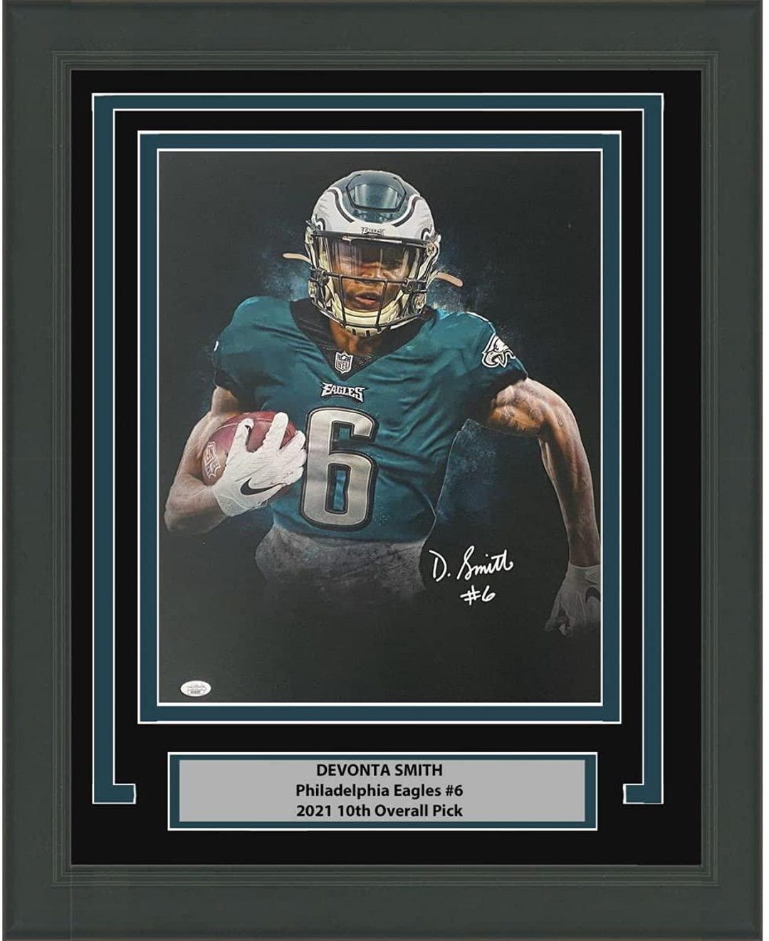 Framed Autographed/signed Devonta Smith Philadelphia Eagles 16x20 ...