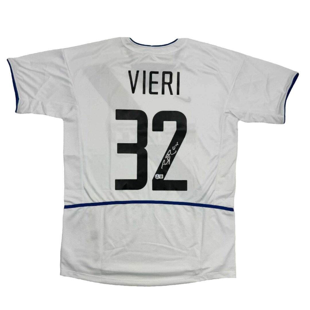 Autographed/signed Christian Vieri Inter Milan White Soccer Futbol ...