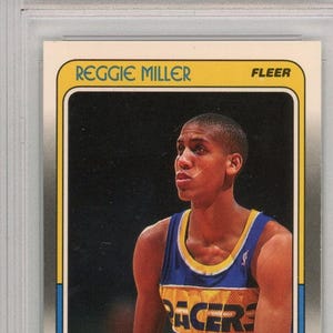 Graded 1988 Fleer Reggie Miller #57 Rookie RC Basketball Card PSA 7 ...
