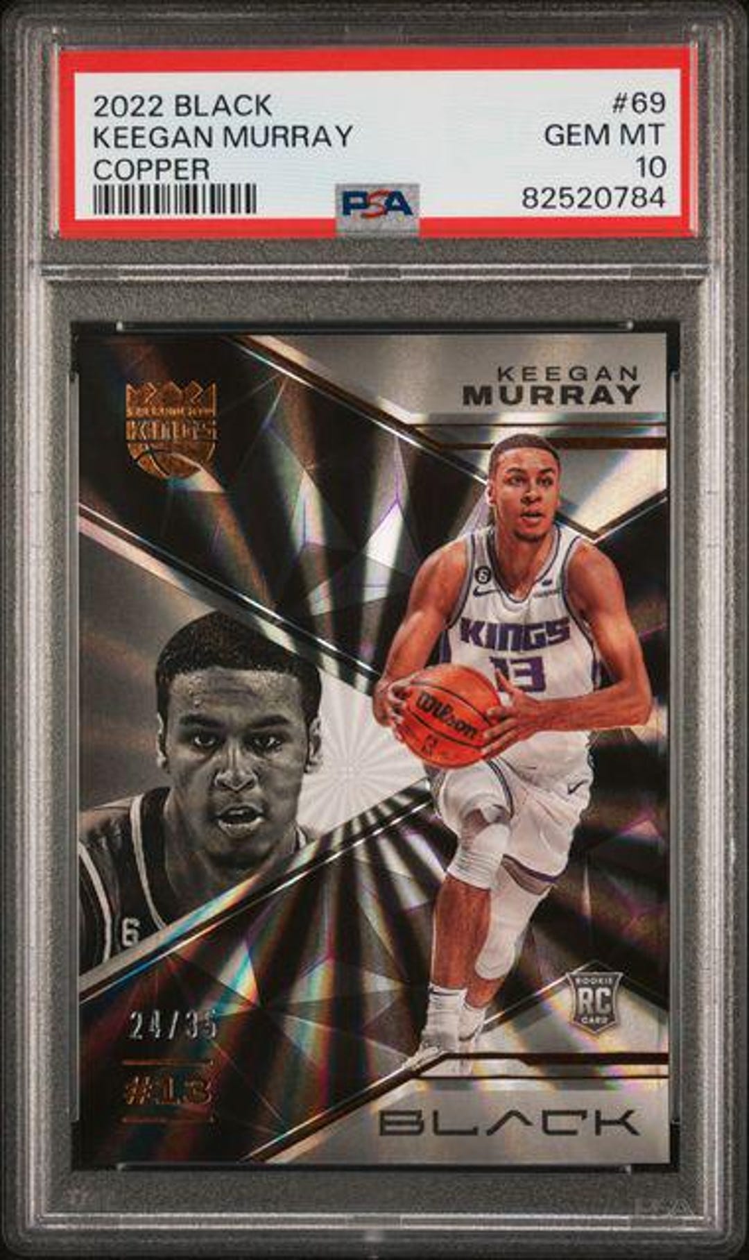 2022 Panini Black Keegan Murray #69 /35 Copper Rookie RC Basketball ...