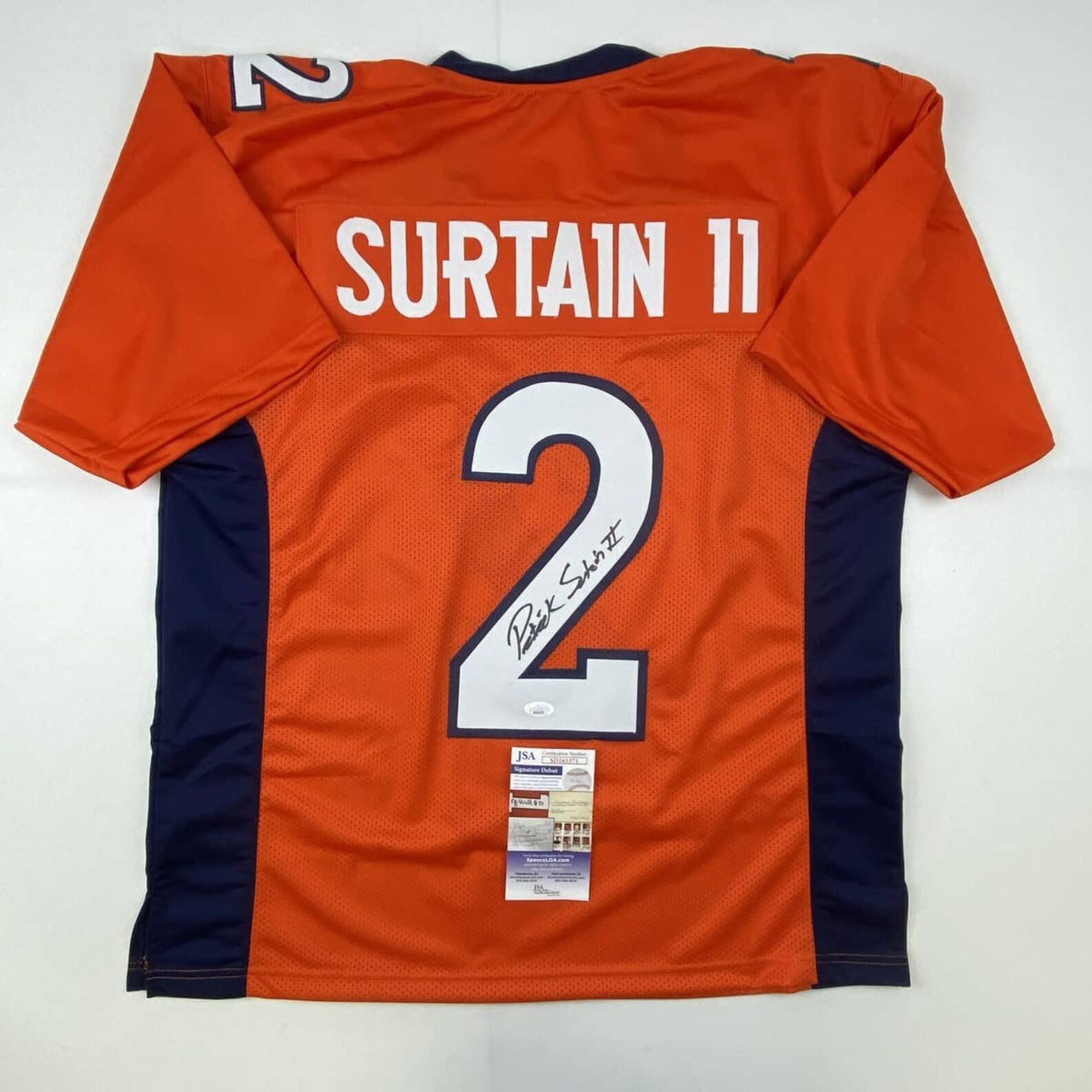 Autographed/signed Patrick Surtain II Denver Orange Jersey JSA COA - Etsy