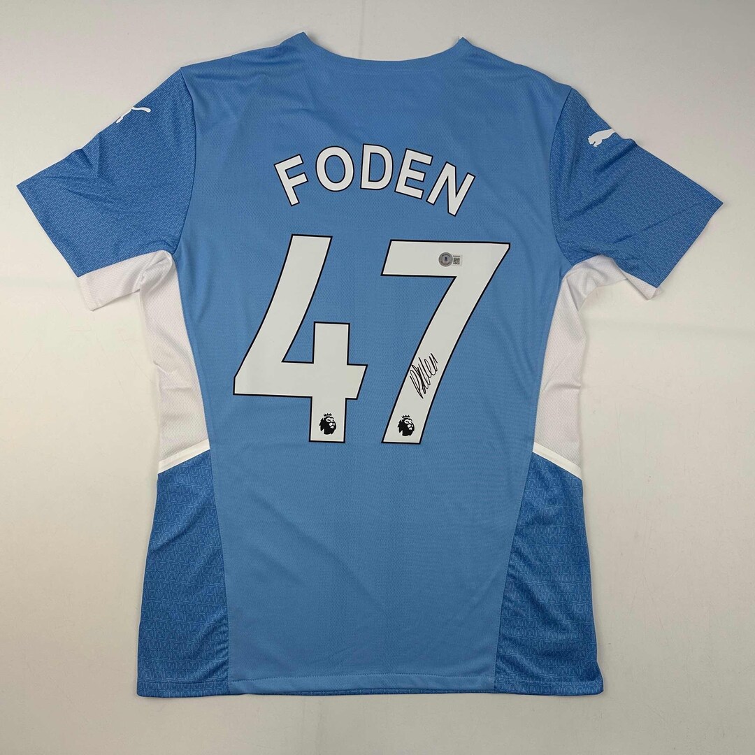 Autographed/signed Phil Foden Manchester City Blue Soccer - Etsy
