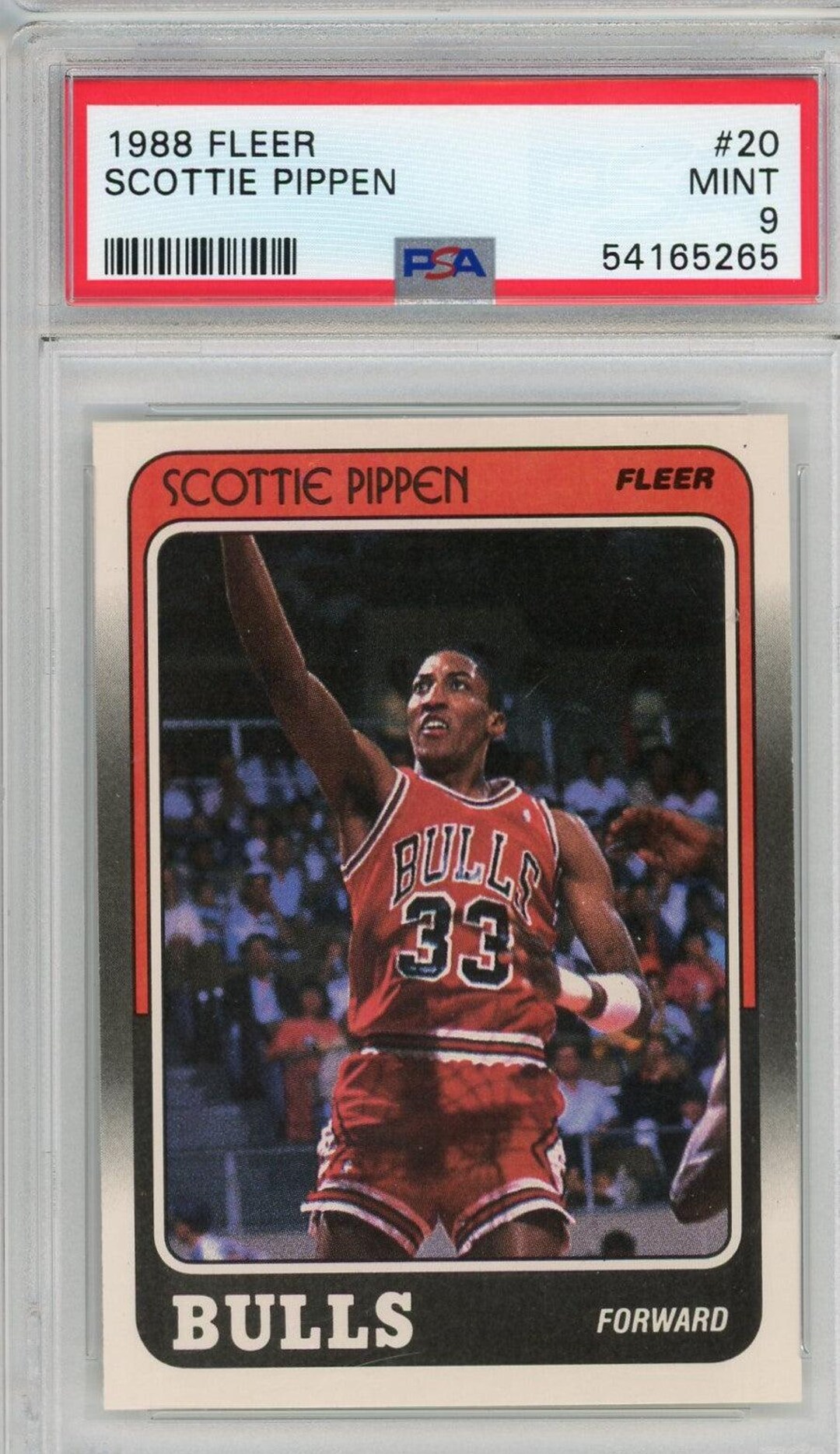 Graded 1988 Fleer Scottie Pippen #20 Rookie RC Basketball Card PSA 9 ...
