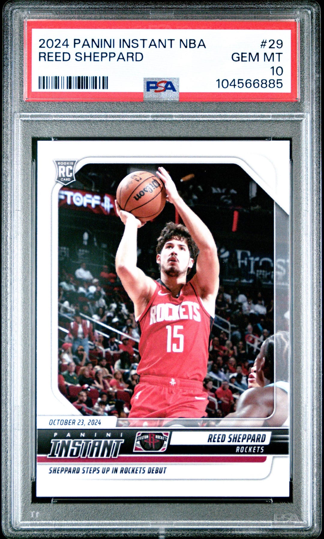 Graded 2024 Panini Instant NBA Reed Sheppard #29 Rookie RC Basketball ...