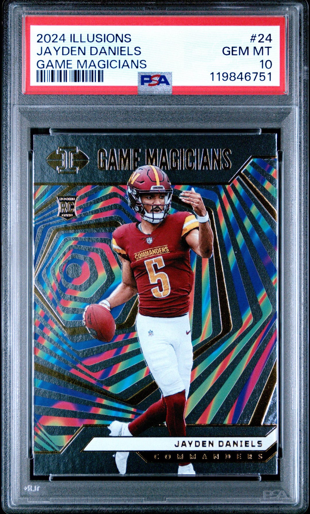 Graded 2024 Panini Illusions Jayden Daniels #24 Game Magicians Rookie ...