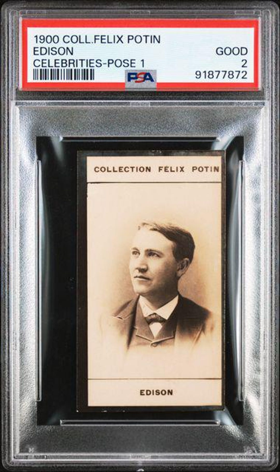 Graded 1900 Coll. Felix Potin Edison Celebrities Pose 1 Baseball ...
