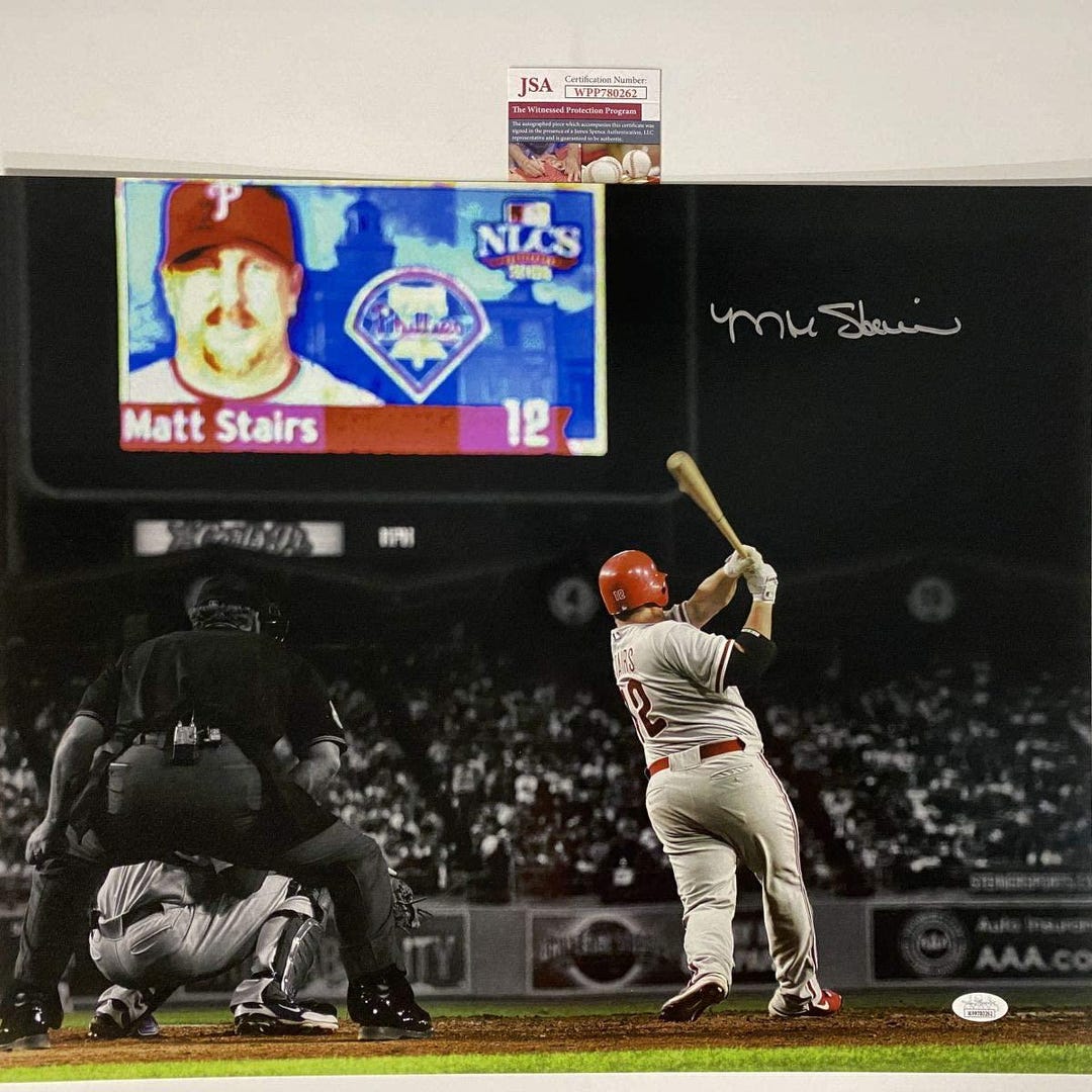 Autographed/signed Matt Stairs Moon Shot Philadelphia Phillies 16x20 ...