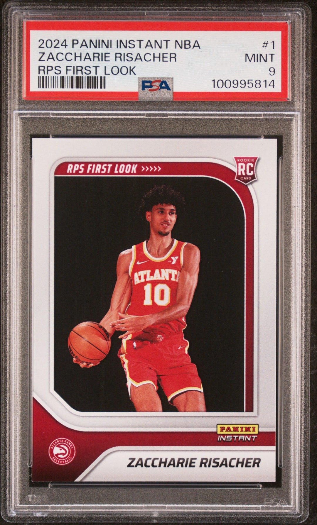 Graded 2024 Panini Instant NBA Zaccharie Risacher #1 RPS First Look ...