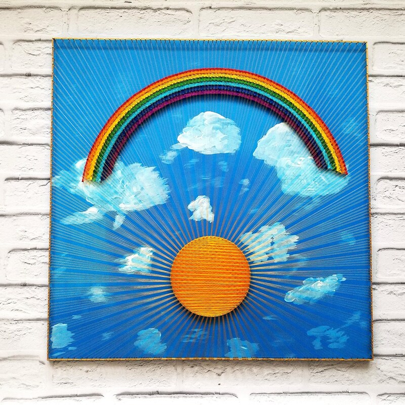 String Art Rainbow - Etsy