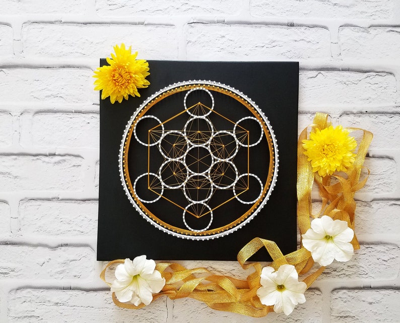 String Art Metatron's Cube Sacred Geometry Hexagon - Etsy