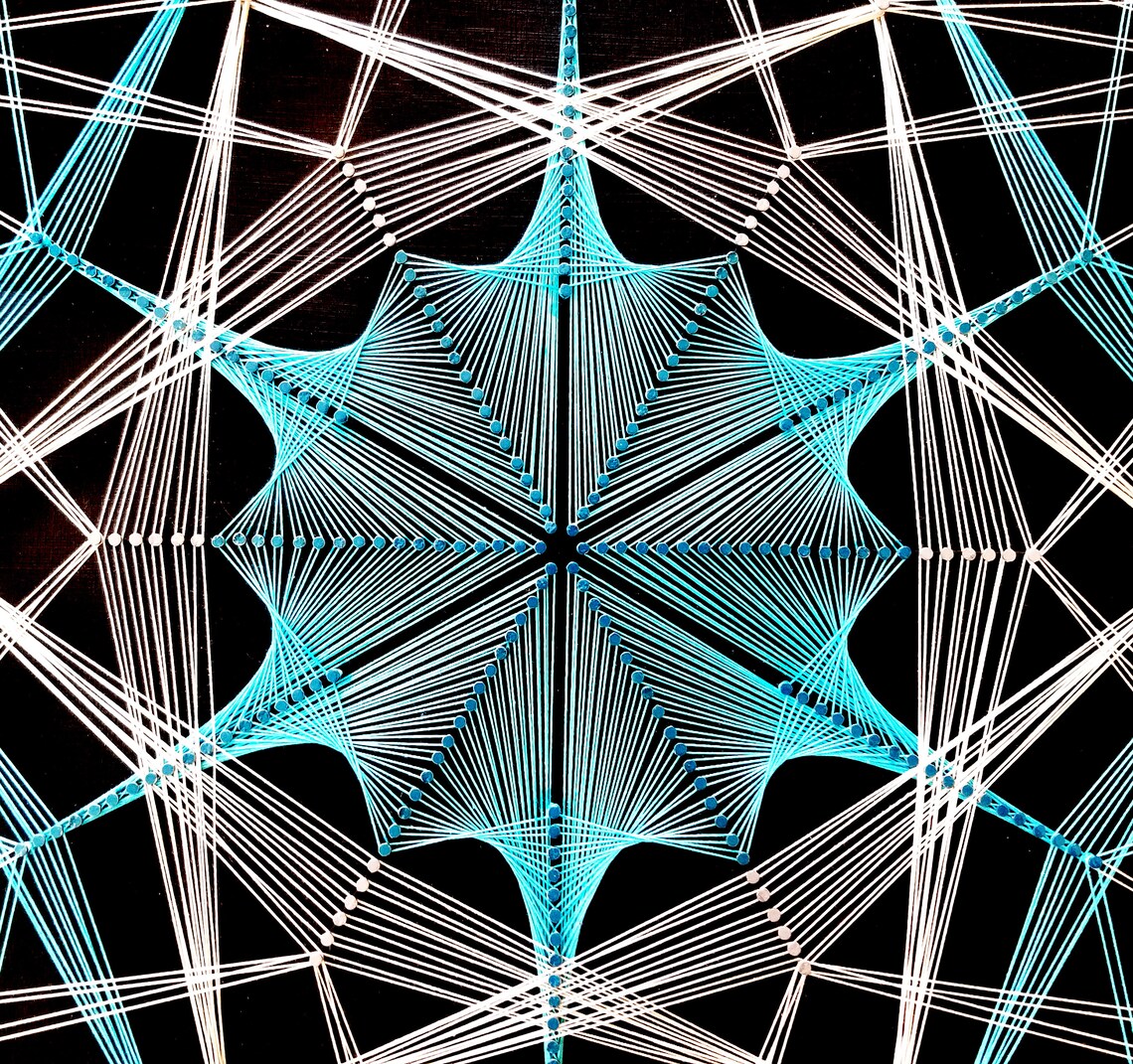 String Art Crystal Shine Geometric Symbols Decor Sacred String Geometry ...