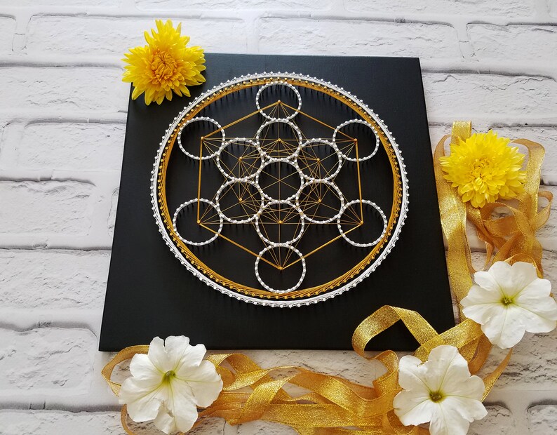 String Art Metatron's Cube Sacred Geometry Hexagon - Etsy