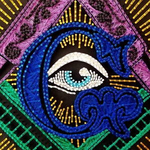 String Art Freemason Symbol Art All Seeing Eye String Art - Etsy
