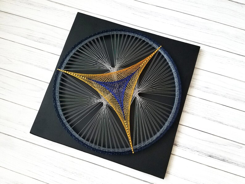 Magic Geometry Wall Art | Triangle in Circle Hanging | Abstract Silver ...