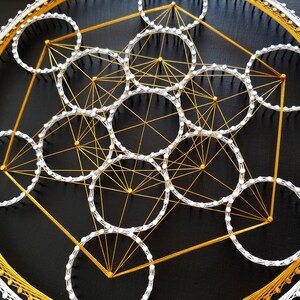 String Art Metatron's Cube Sacred Geometry Hexagon - Etsy