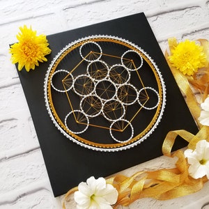 String Art Metatron's Cube Sacred Geometry Hexagon - Etsy