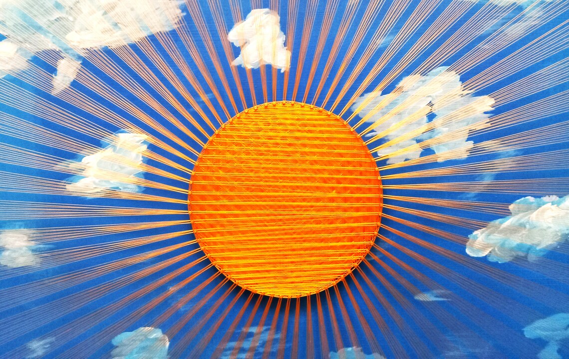 String Art Rainbow in the Sky Ukraine Symbols String Art - Etsy