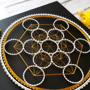 String Art Metatron's Cube Sacred Geometry Hexagon - Etsy
