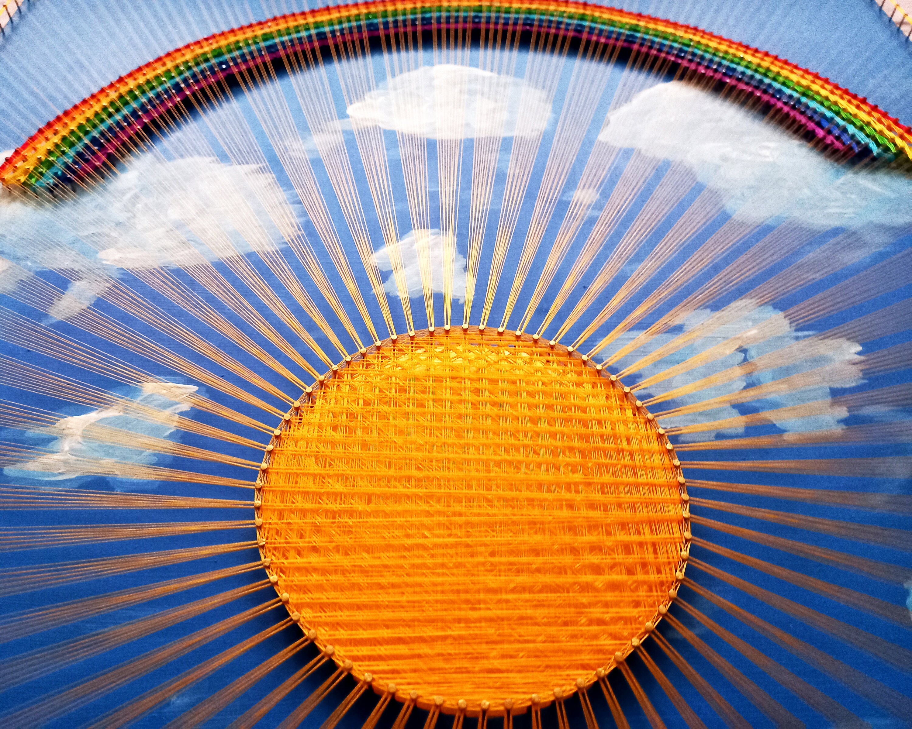 String Art Rainbow in the Sky Ukraine Symbols String Art - Etsy