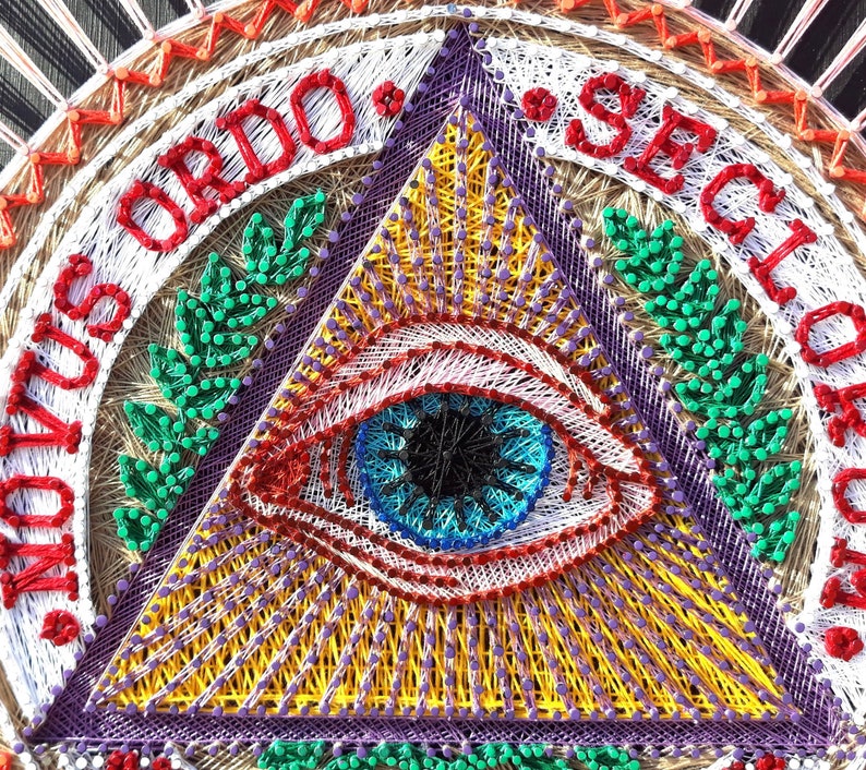 String Art All Seeing Eye Freemason Symbol All Seeing Eye Wall Decor ...