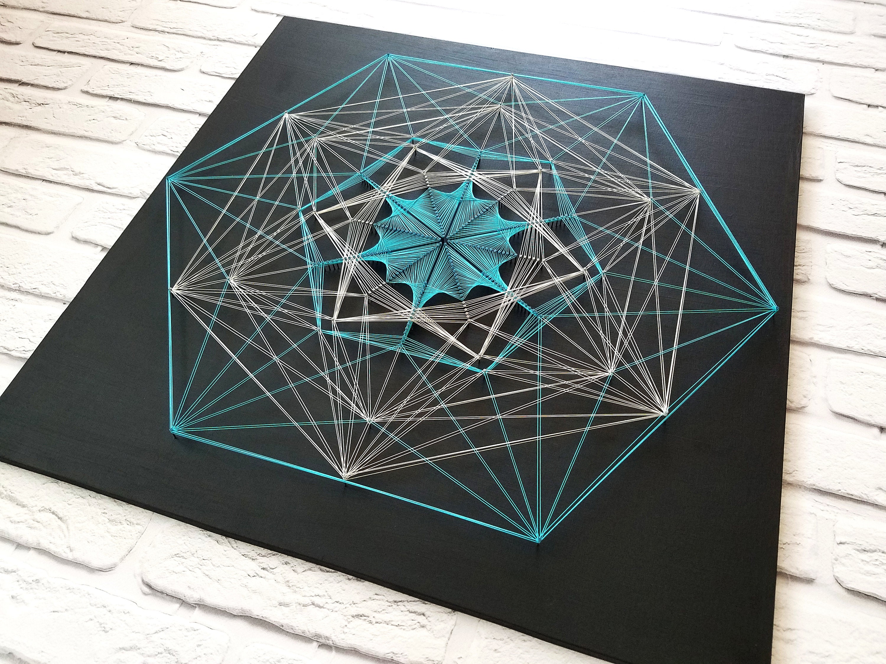 String Art Crystal Shine | Geometric Symbols Decor | Sacred String ...