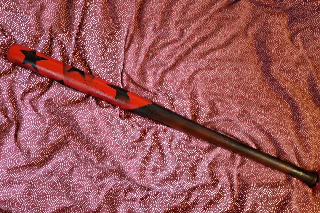 Ancom Red and Black Stars Baseball Bat, Wooden, Multiple Sizes - Etsy