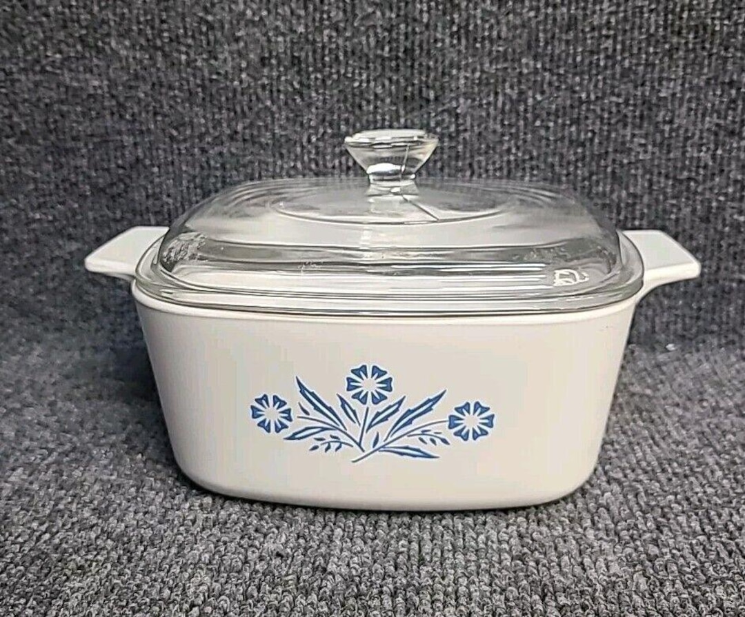 Vintage Corning Ware A-1 1/2-B Blue Cornflower Casserole Dish W/lid ...