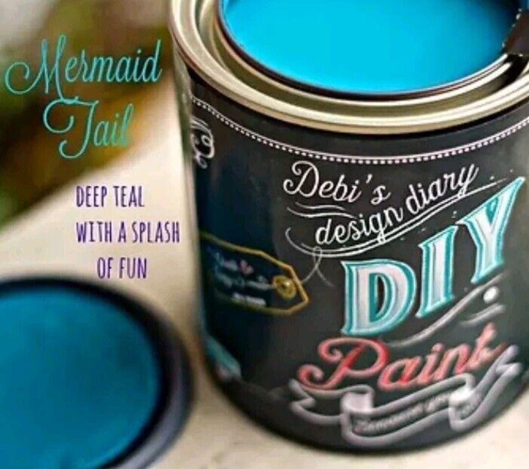 NEW Debi's Design Diary DIY Paint in Mermaid Tale Blue 16 Fl Oz Chalk ...