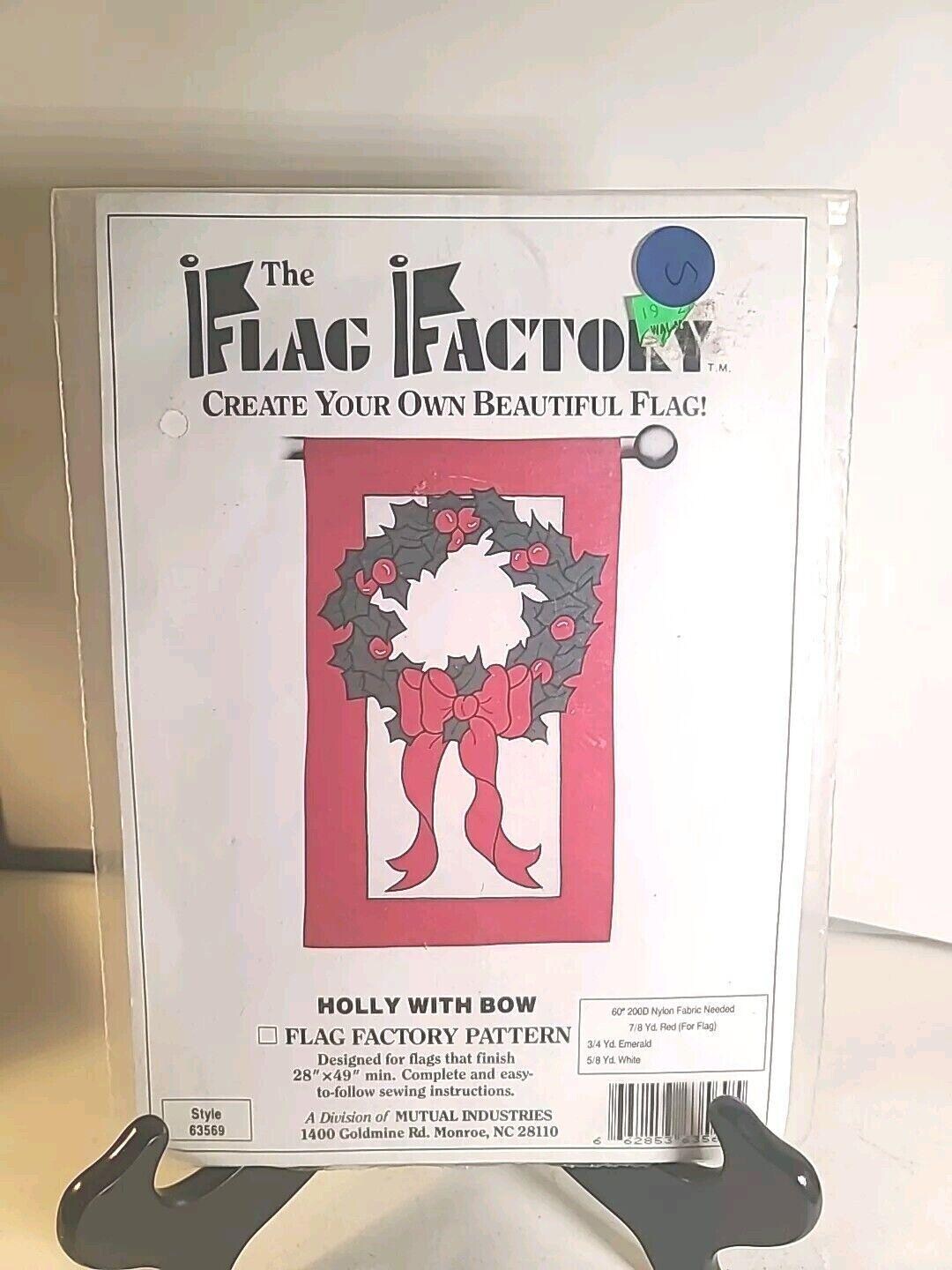 Vintage Sealed the Flag Factory Create Your Own Flag Holly 28 X 49 ...