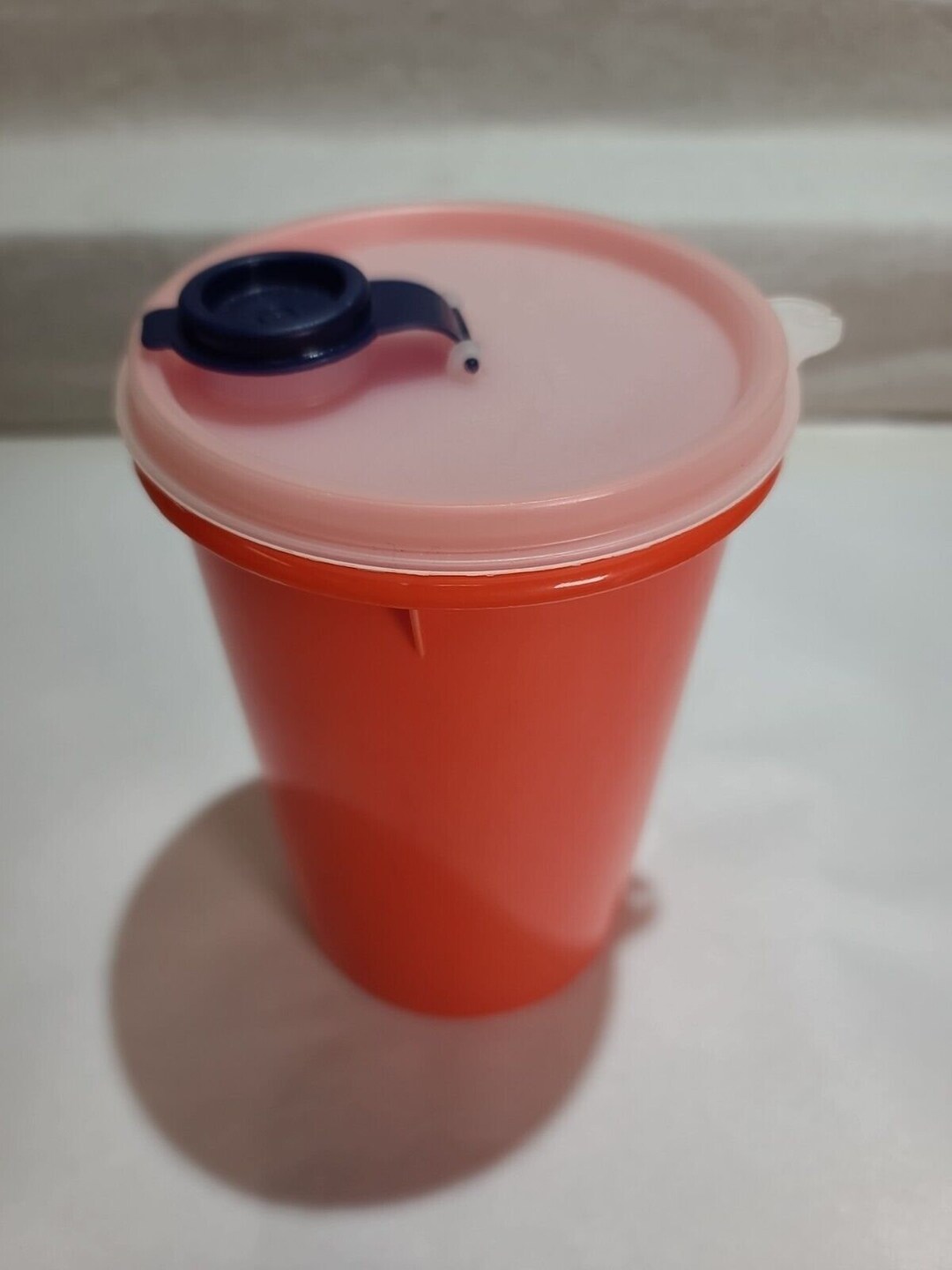 Vintage Tupperware 321-7 Orange Storage Container Lid & Blue Snap ...