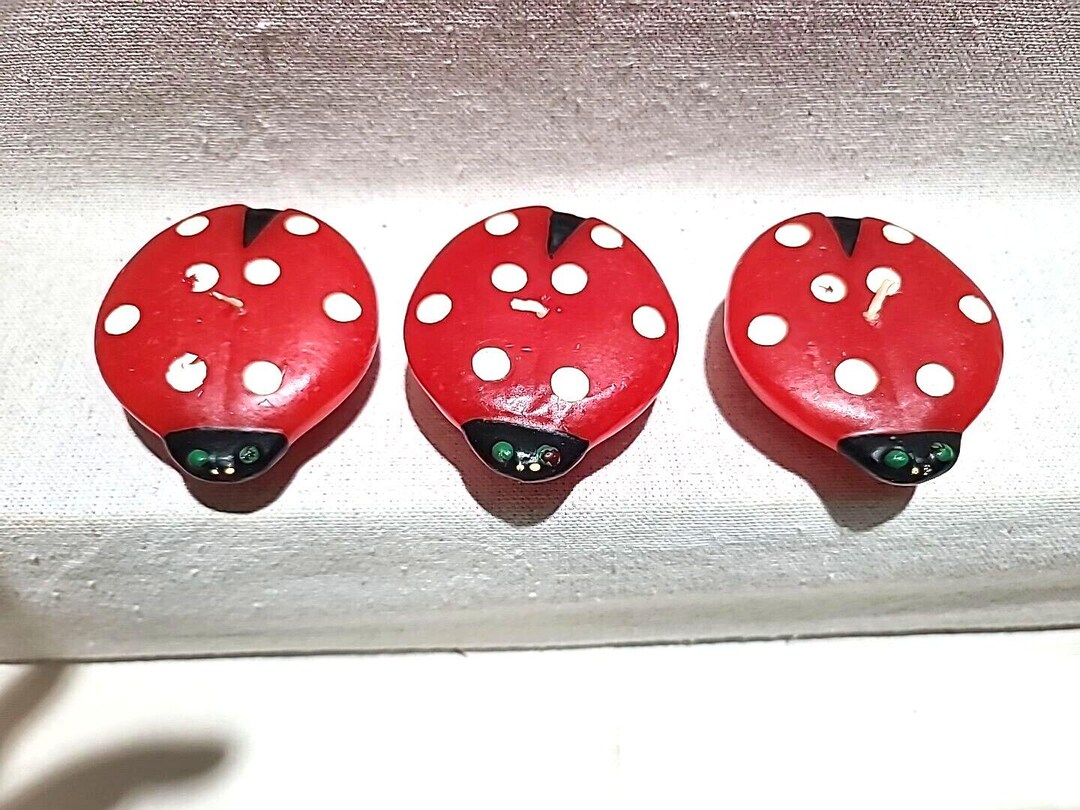 NOS Vintage Set of 3 Ladybug Candles - Etsy