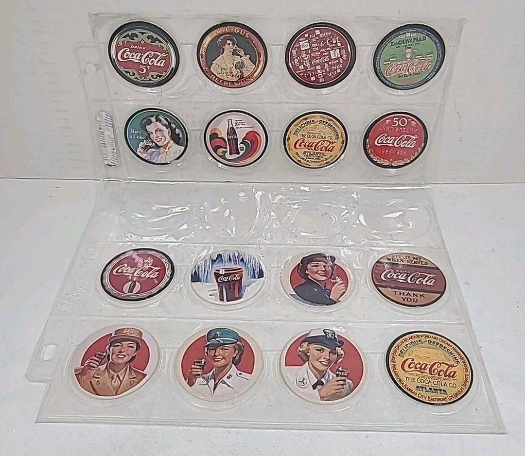 Vintage Coca-cola Collection Series 1 & 2 Complete Coke Cap Milk Pogs ...