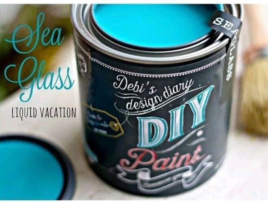 NEW Debi's Design Diary DIY Paint in Seaglass Blue 32 Fl Oz Chalk Paint ...
