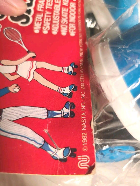 NOS Vintage Nasta Kids ROLLER SKATES Plastic Metal S… - Gem