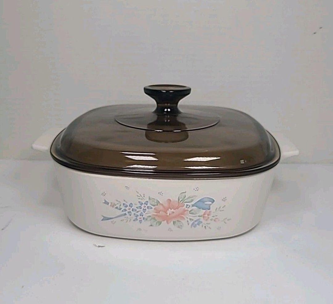 Corning Ware Symphony 2 Liter Casserole Dish With Fireside Brown Lid ...