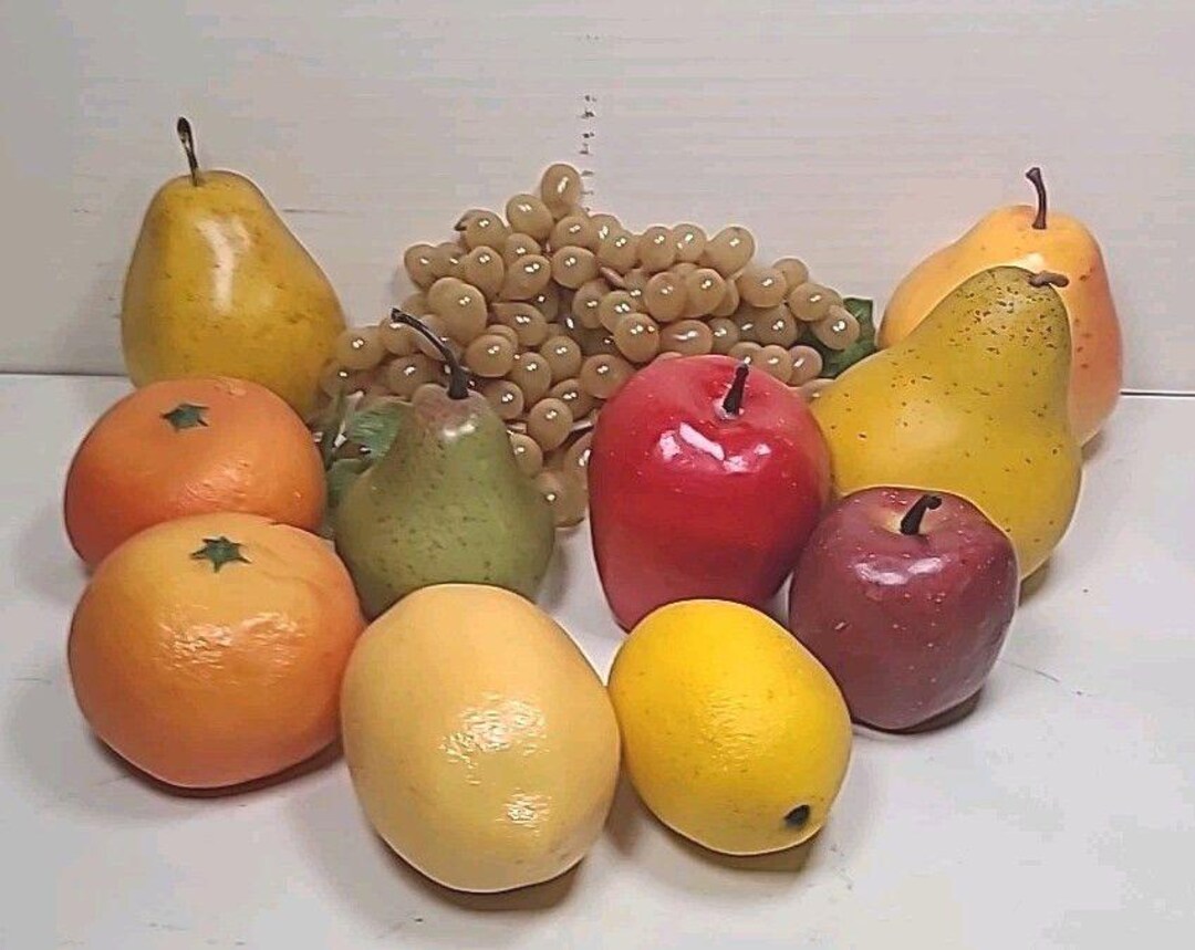 Vintage Faux Fruit Lot Mixed Life-sized Artificial Fruit - Etsy
