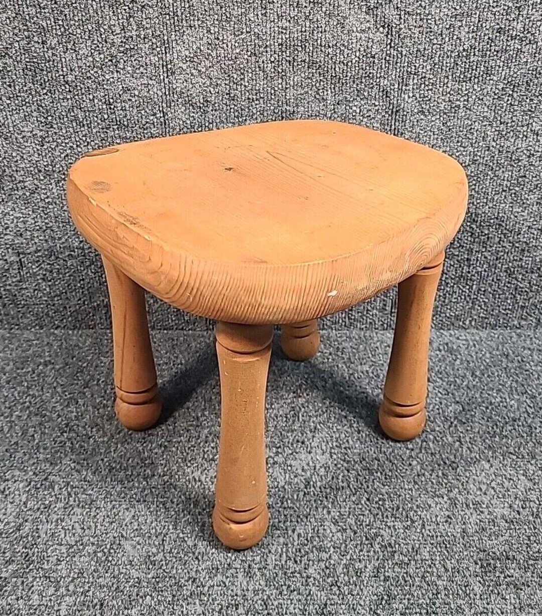 Vintage Natural Solid Wood Step Stool Plant Stand Foot Stool MCM ...