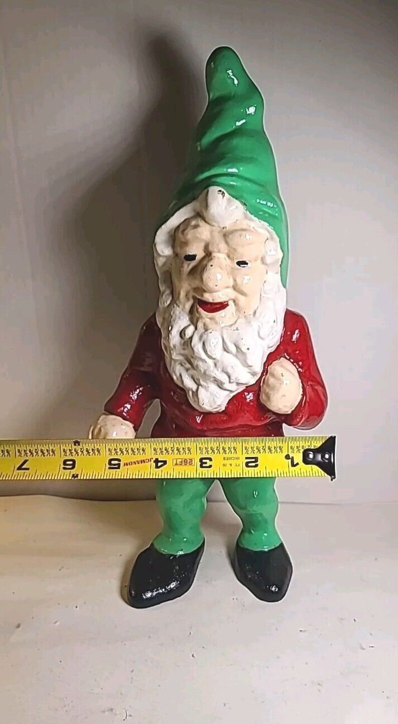 Super Rare Antique 1920s Cast Iron GNOME Doorstop Hubley Original Paint ...